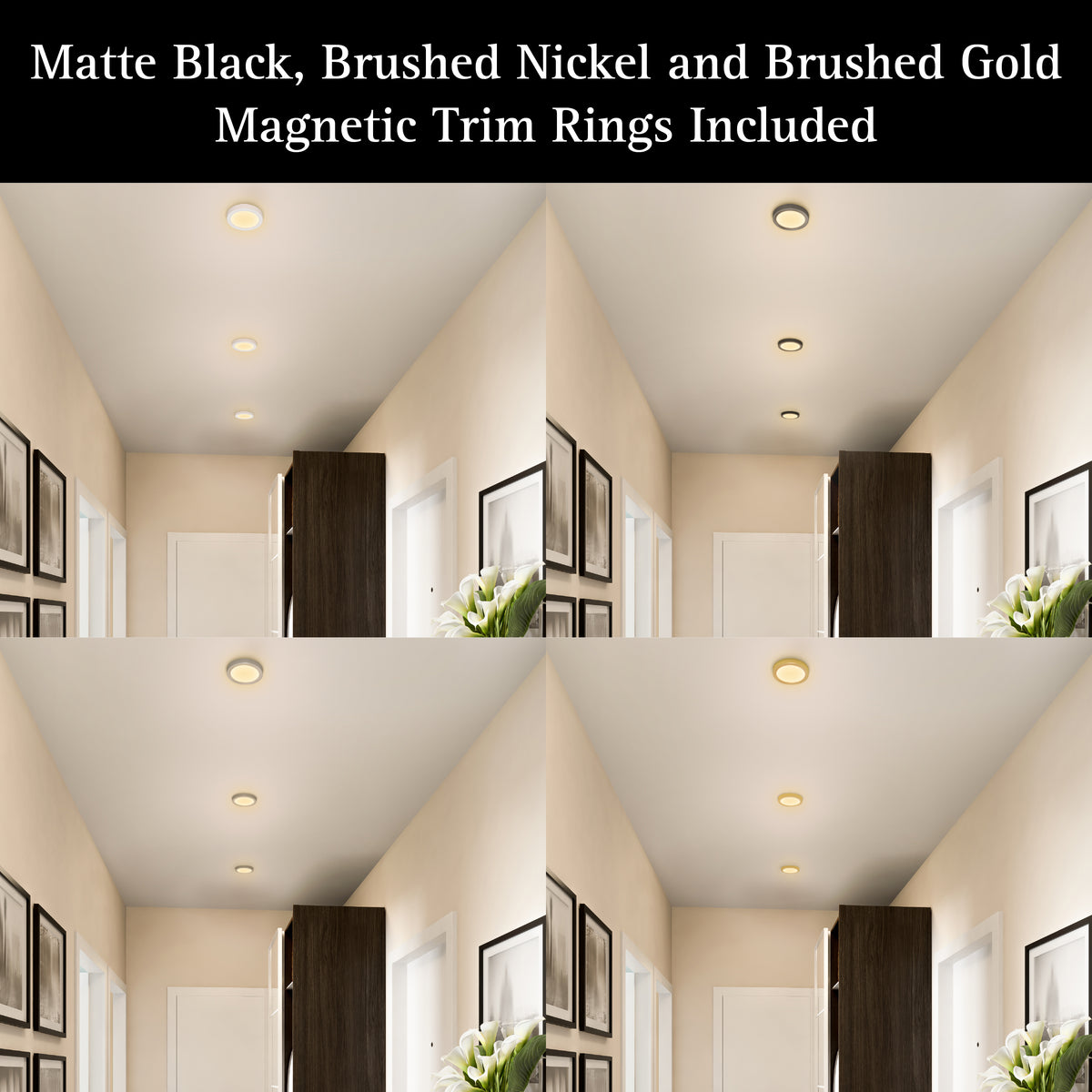 5" Edgelit Round Panel with Magnetic Trims – UltraLuxLED