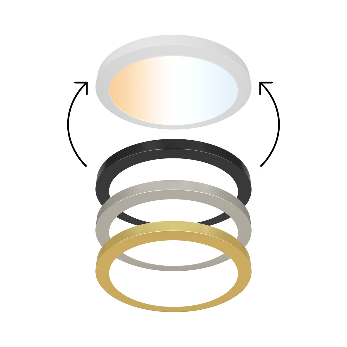 7" Edgelit Round Panel with Magnetic Trims – UltraLuxLED